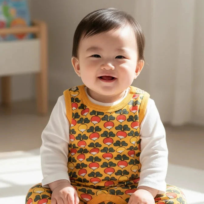 DUNS Sweden Radish Dungarees - Mineral Yellow Organic Kids – Baby goes ...