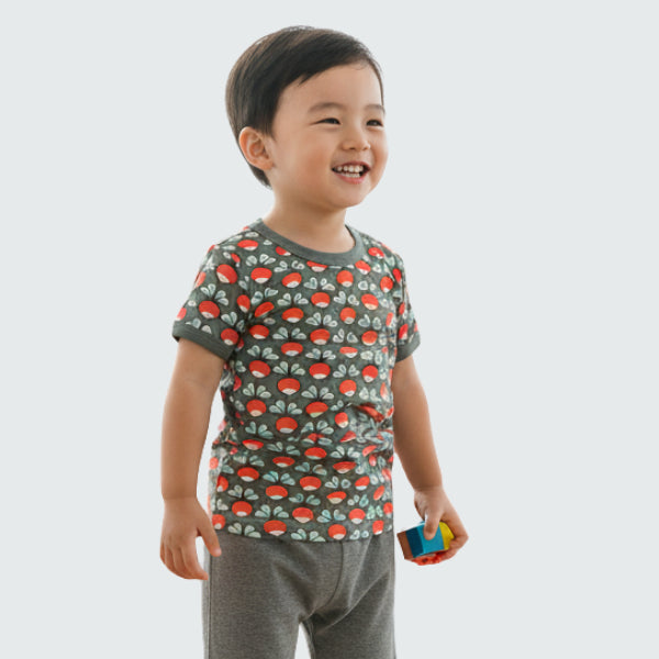 DUNS Sweden Radish Top - Bistro Green Organic Kids Tee – Baby goes Retro