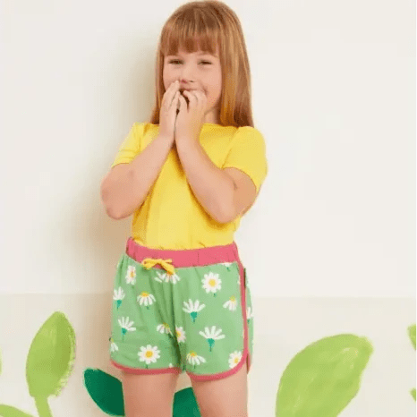 Toby Tiger Organic Daisy Print Shorts - Baby goes Retro